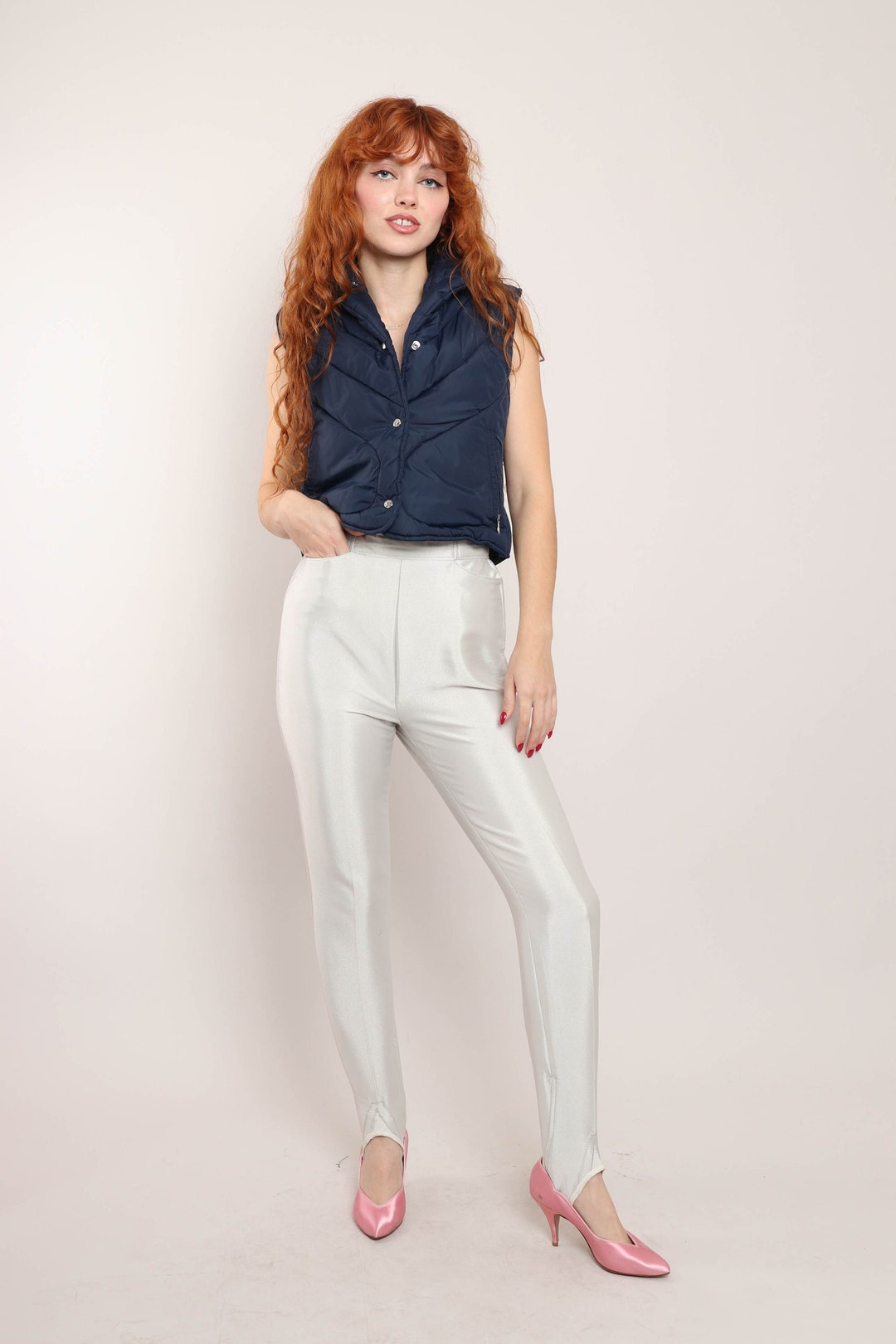60s SILVER Ski Pants XS / White Stag Silver Snow Pants Metallic Silver ...