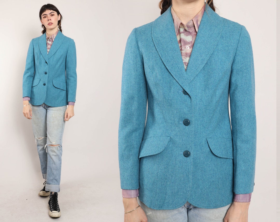 70s TURQUOISE PENDLETON Jacket S / Young Pendleton Jacket Young ...