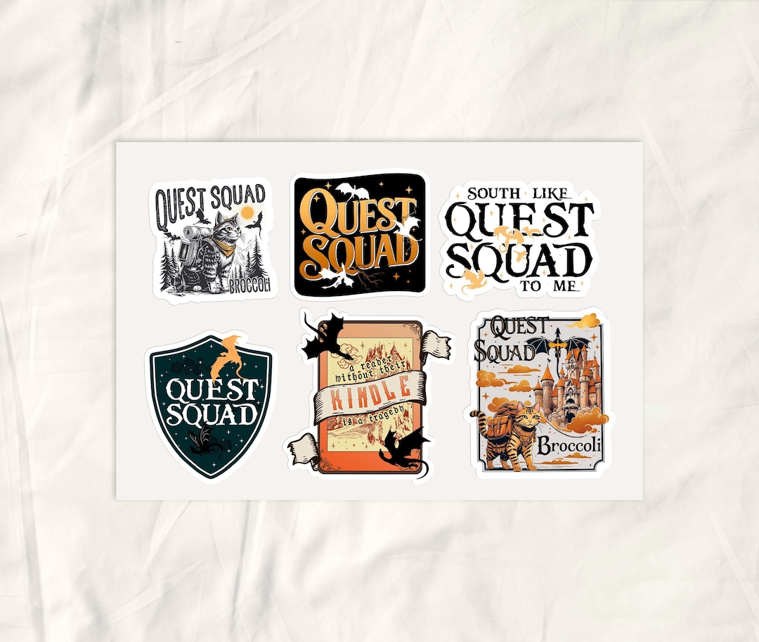 Quest Squad Patch Sticker, Onyx Storm Sticker, Fourth Wing Decals, Gift ...