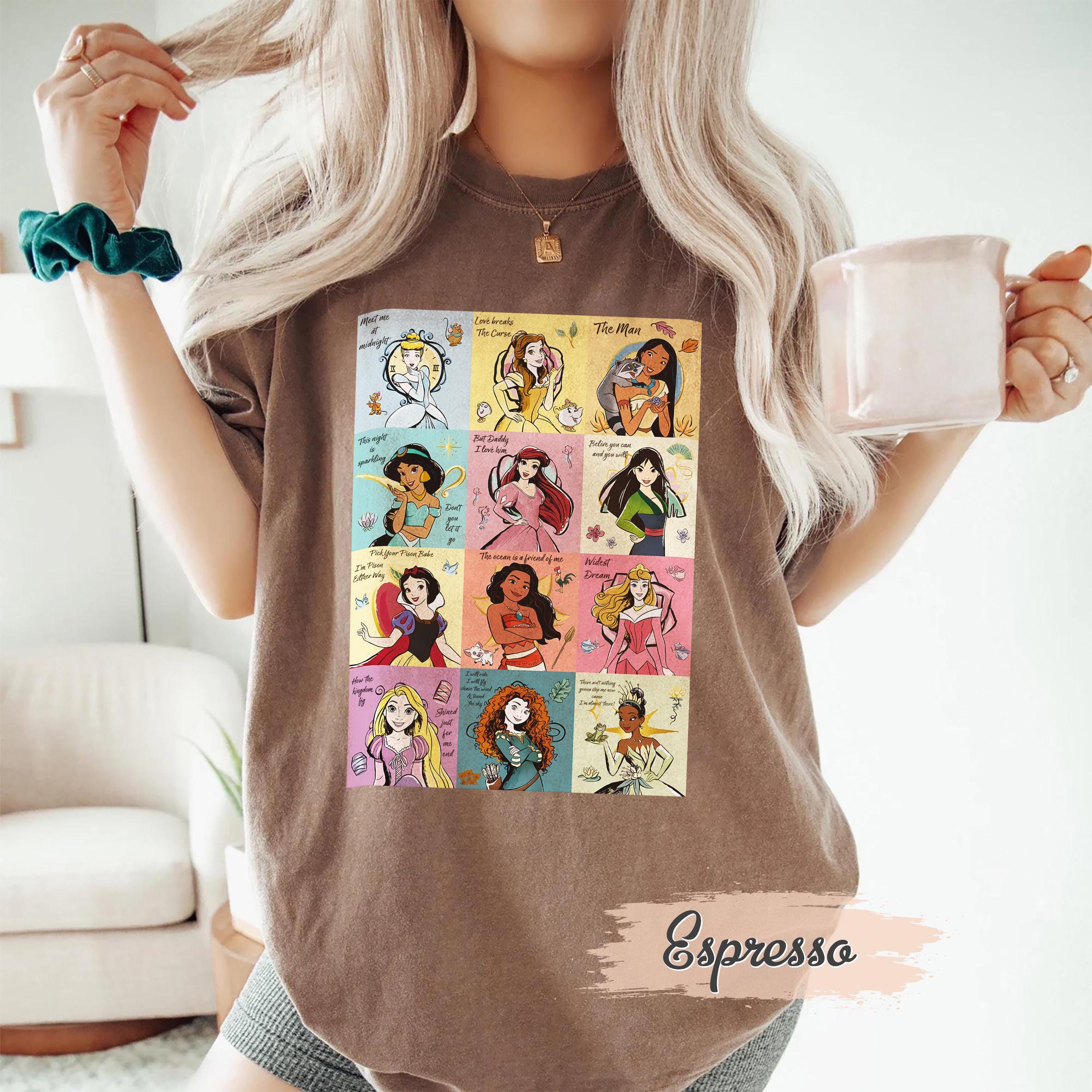 Disney Princess Shirt, Disney Princess Birthday Shirt, Watercolor Disney Princess T-shirt ...