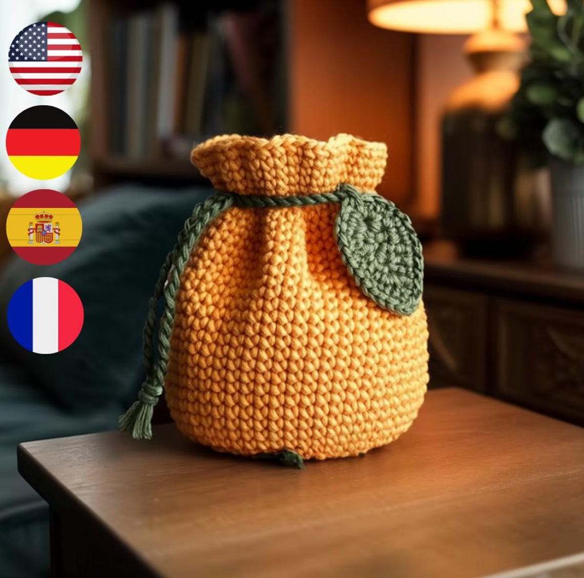 Orange Bag Crochet Pattern PDF, DIY Fruit-inspired Tote Bag, Summer Bag ...