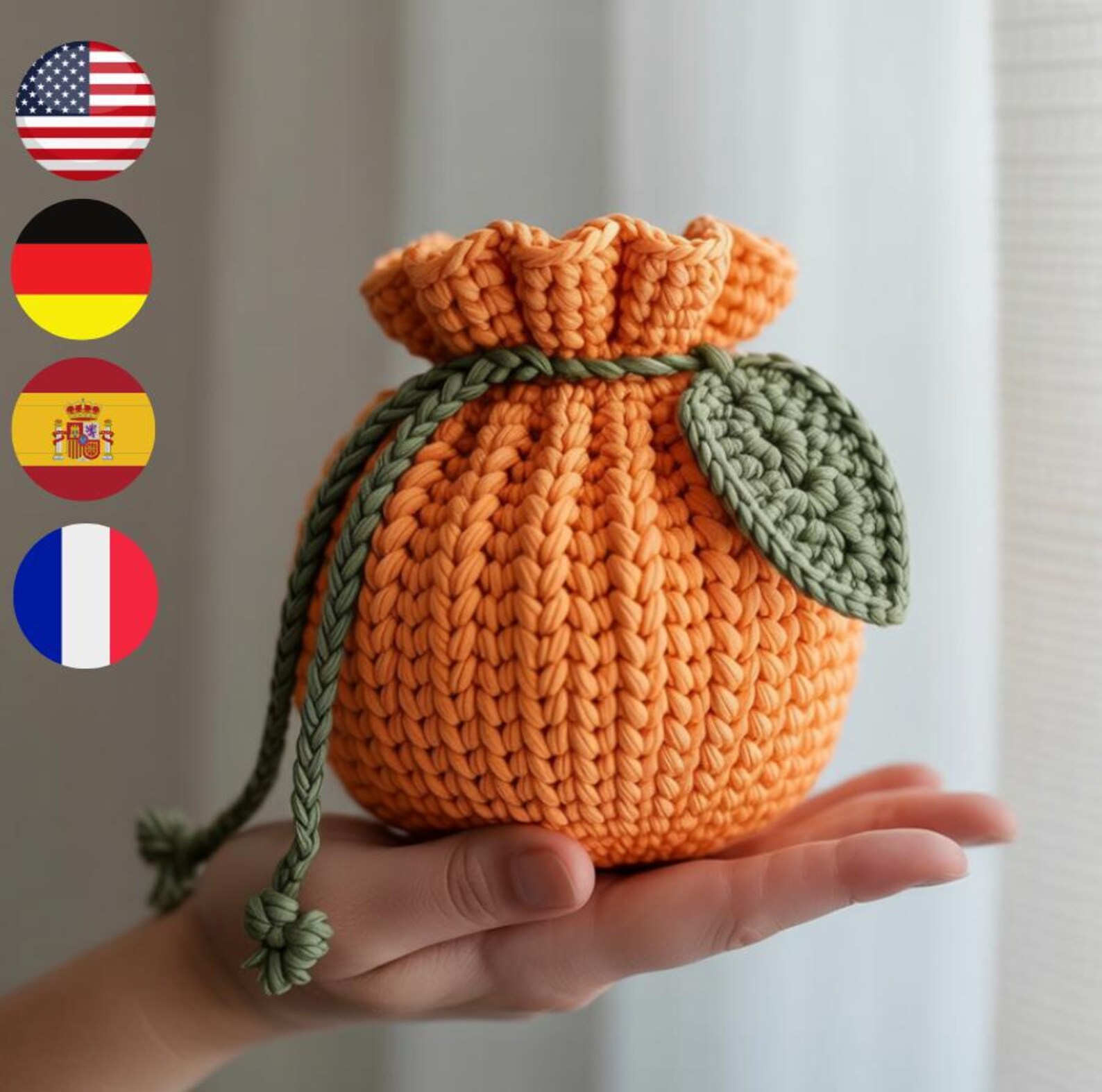 Orange Bag Crochet Pattern PDF, DIY Fruit-inspired Tote Bag, Summer Bag ...