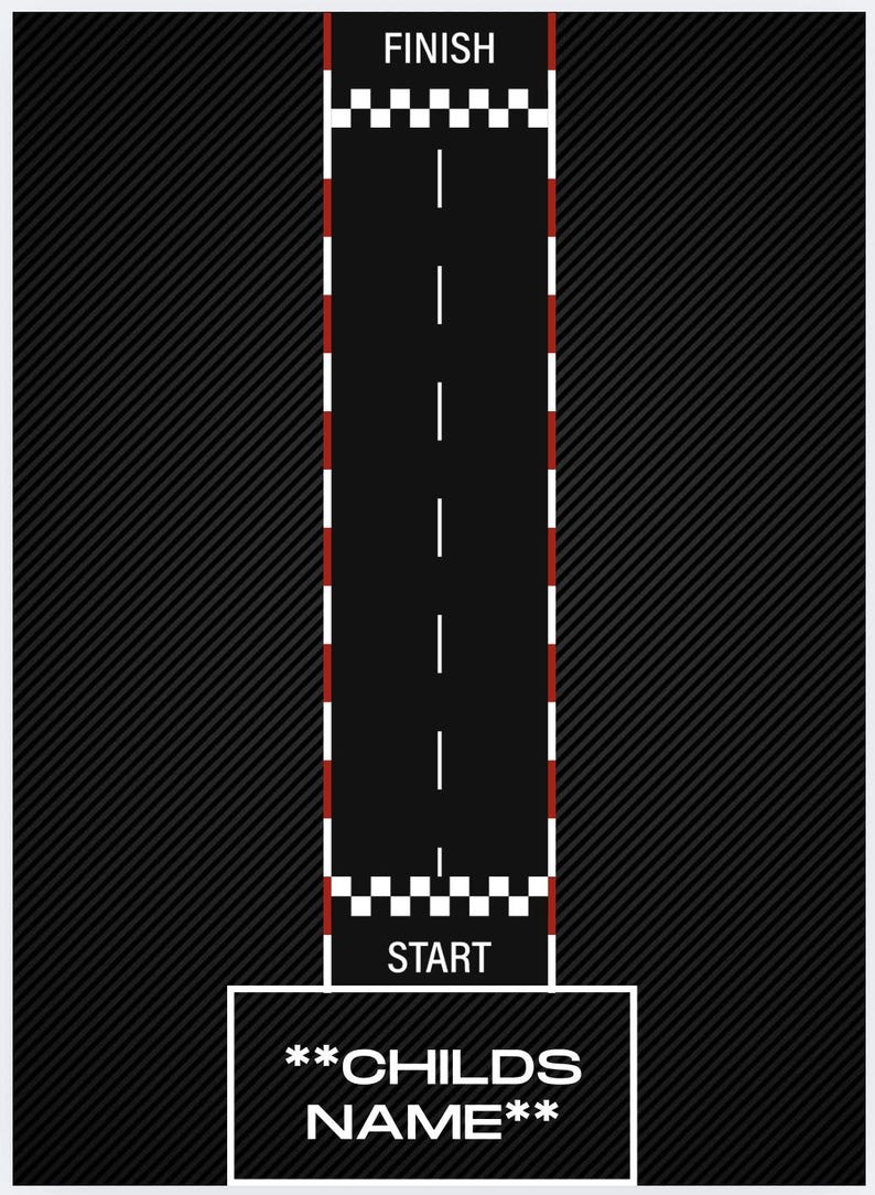 Racetrack Token Board With Token Cars Template - Etsy