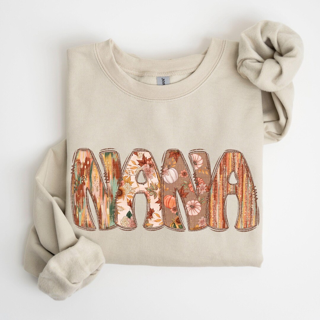 Fall Themed Nana Design DTF Transfer Print for T-shirts, Apparel & More ...