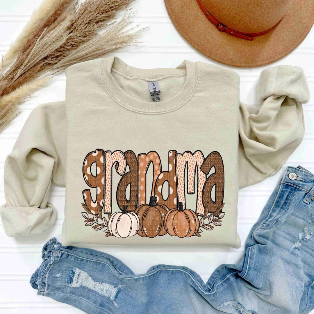 Fall Theme Grandma Design DTF Transfer Print | Ready for Press ...
