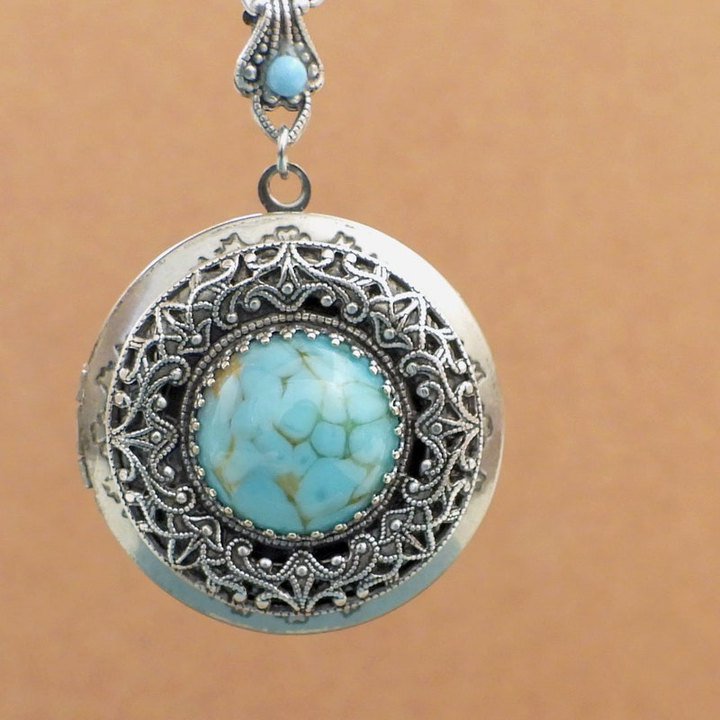 Turquoise Lockets - Etsy