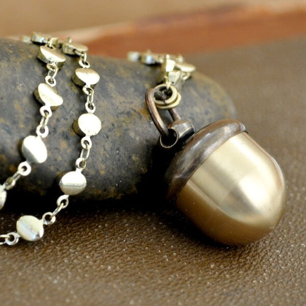 Acorn Locket - Etsy