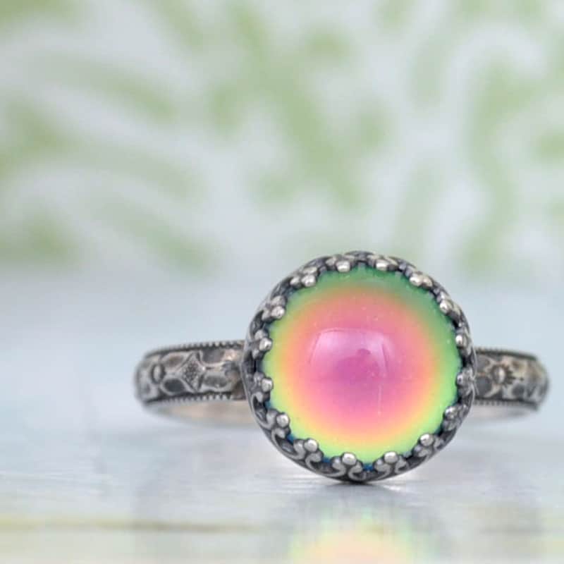 Mood Ring Sterling Silver - Etsy
