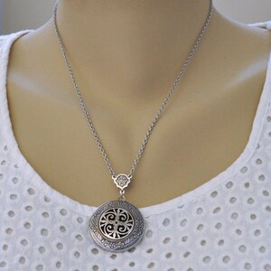 Silver Locket Necklace, THE ETERNAL KNOT, Celtic Knot Locket Necklace ...