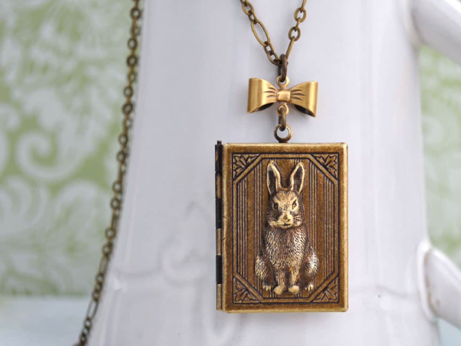 The Tale of Peter Rabbit, Bunny Locket, Rabbit Necklace, the Sitting ...