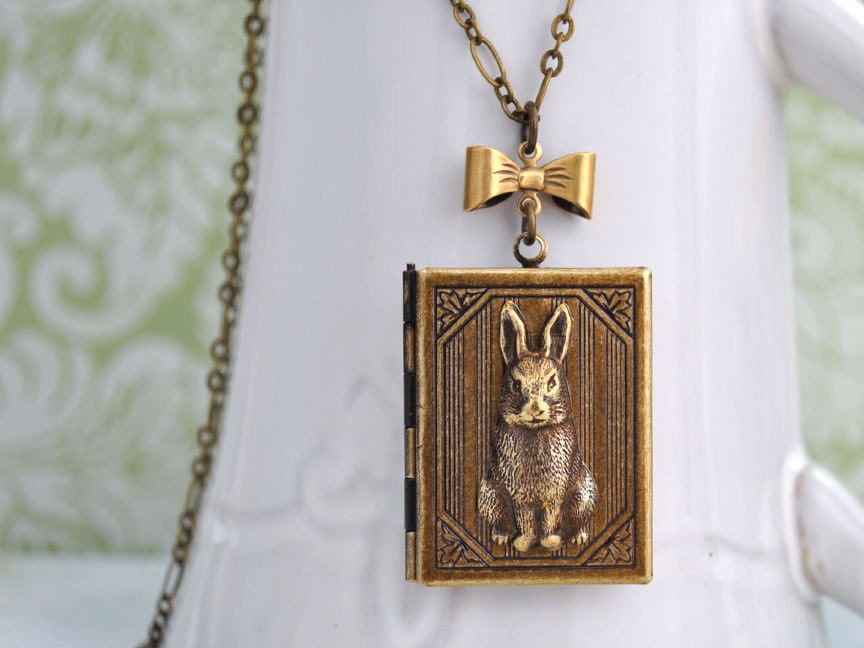 The Tale of Peter Rabbit, Bunny Locket, Rabbit Necklace, the Sitting ...