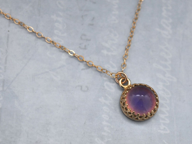 Mood Stone Necklace MOODSTONE NECKLACE Color Changing Mood | Etsy