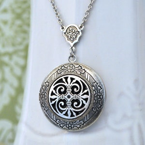 Silver Locket Necklace, THE ETERNAL KNOT, Celtic Knot Locket Necklace ...