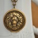 Lion Locket Vintage 70s Large Floral Brass Locket BRAVE ONE - Etsy
