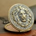 Lion Locket Vintage 70s Large Floral Brass Locket BRAVE ONE - Etsy