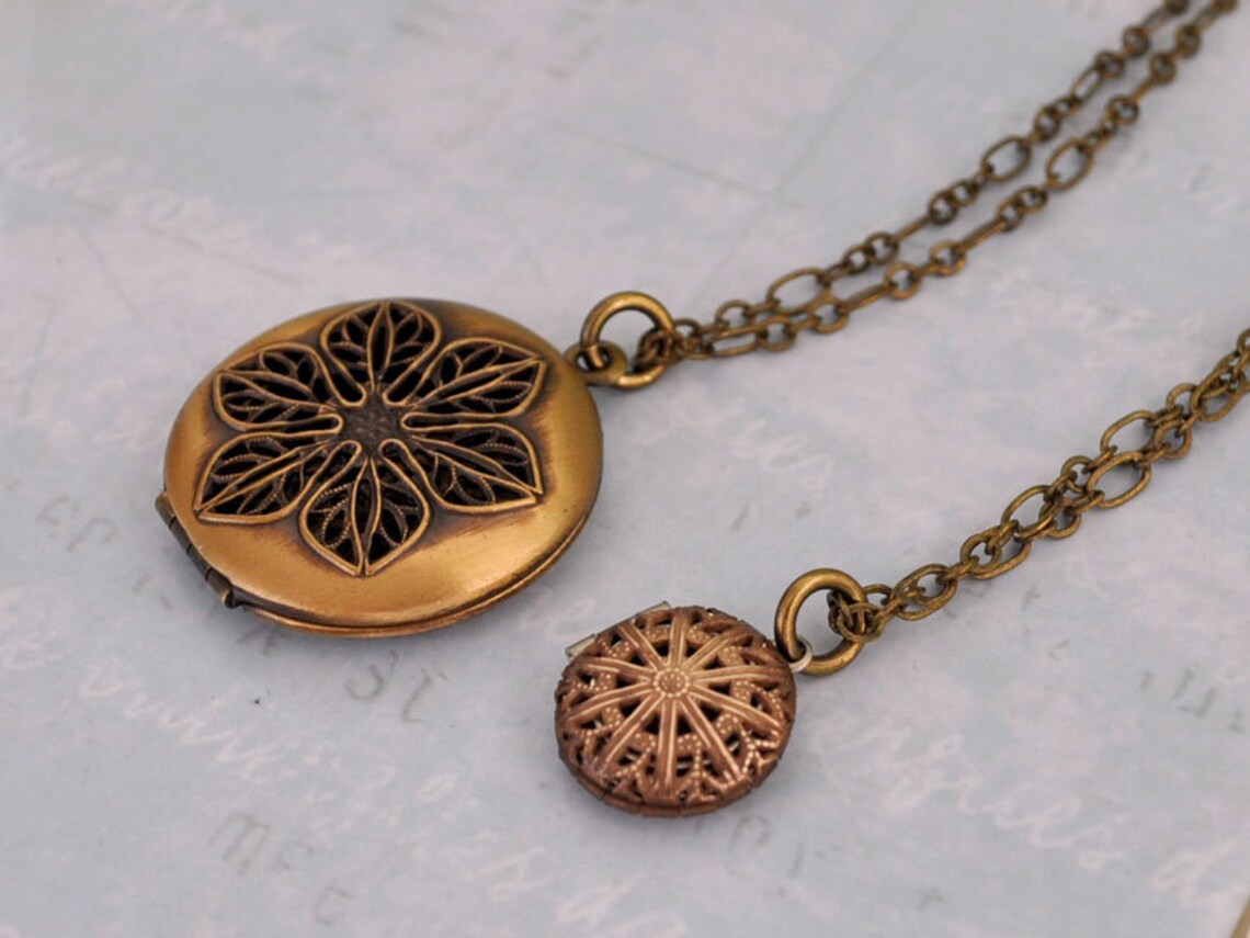 Vintage Find Scent Locket Set of 2 Perfume Locket Antique | Etsy