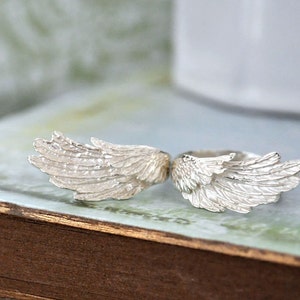 Handmade 925 Sterling Silver Wing Ring Set WINGED Oxidized Ring Set ...