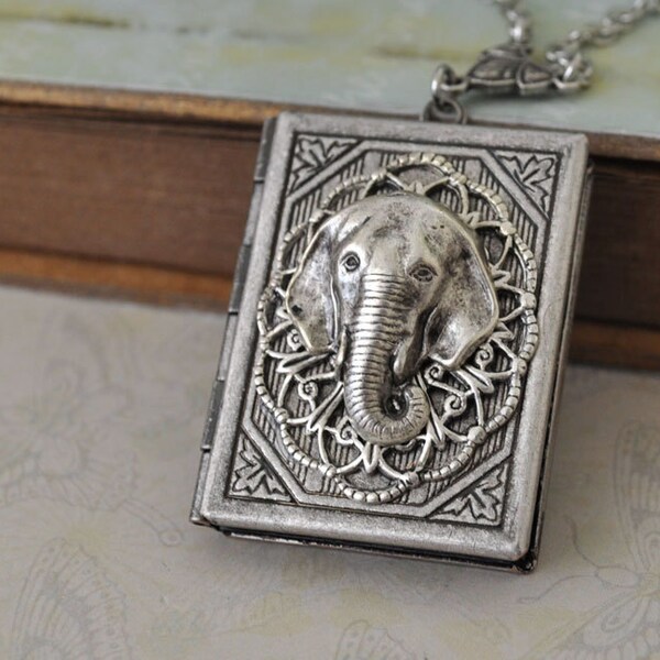Elephant Locket - Etsy