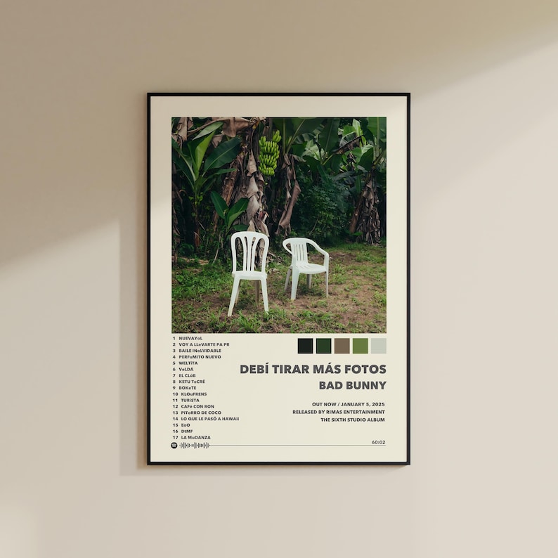 Bad Bunny Debi Tirar Mas Fotos Album Poster / Album Cover Poster ...