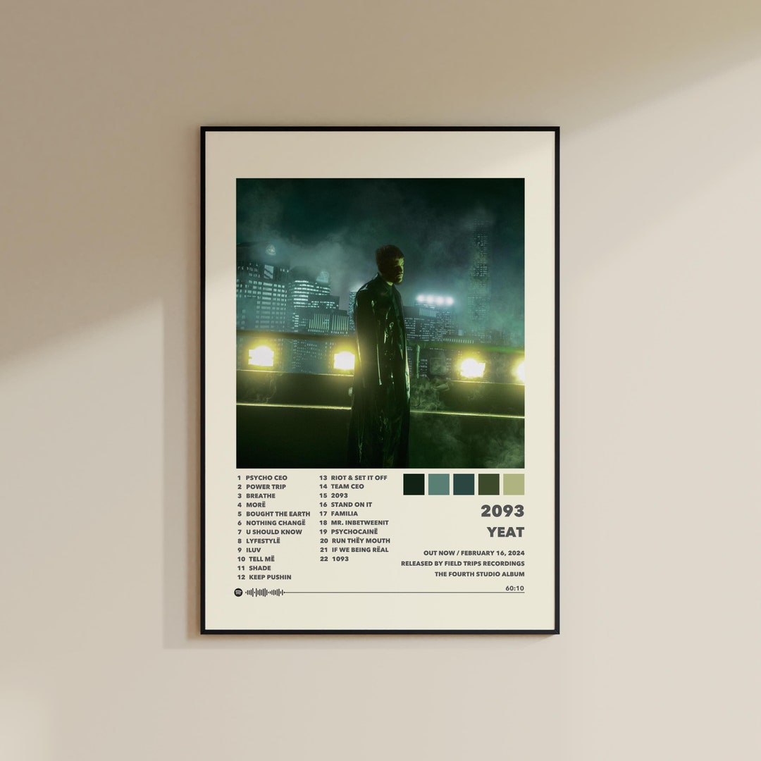 Yeat 2093 Album Poster / Album Cover Poster / Music Gift / Music Wall Decor / Album Art ...