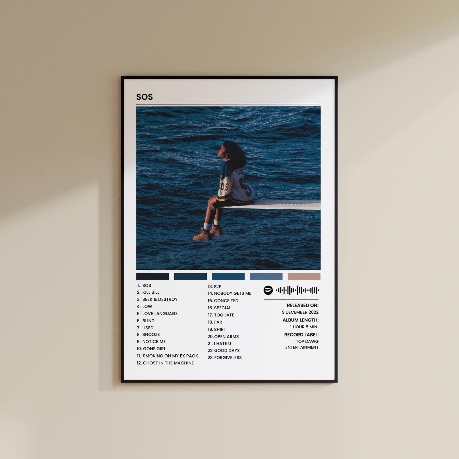 Album Cover Poster, Tracklist Poster, Custom Music Poster, Custom Song ...