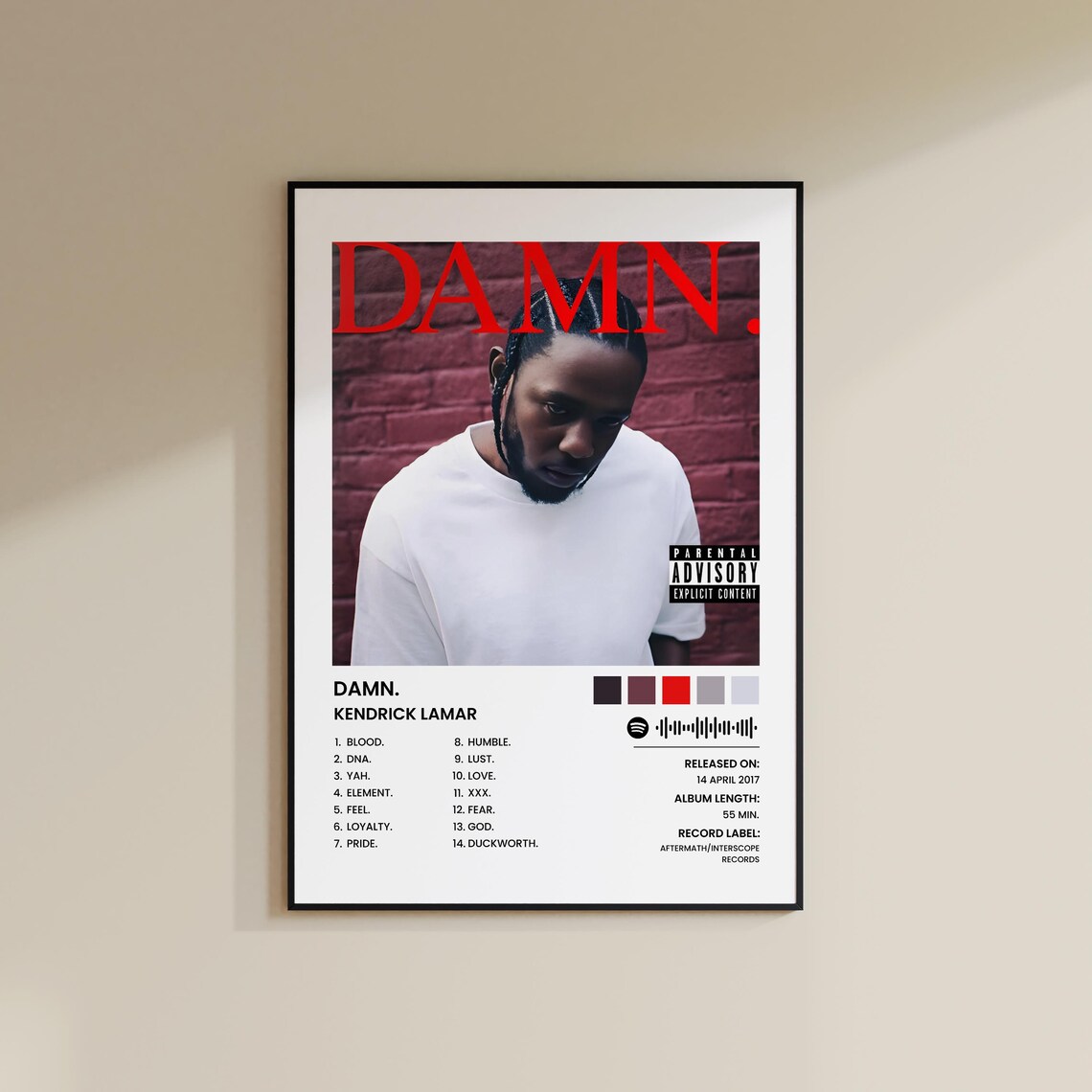 Album Cover Poster, Tracklist Poster, Custom Music Poster, Custom Song ...