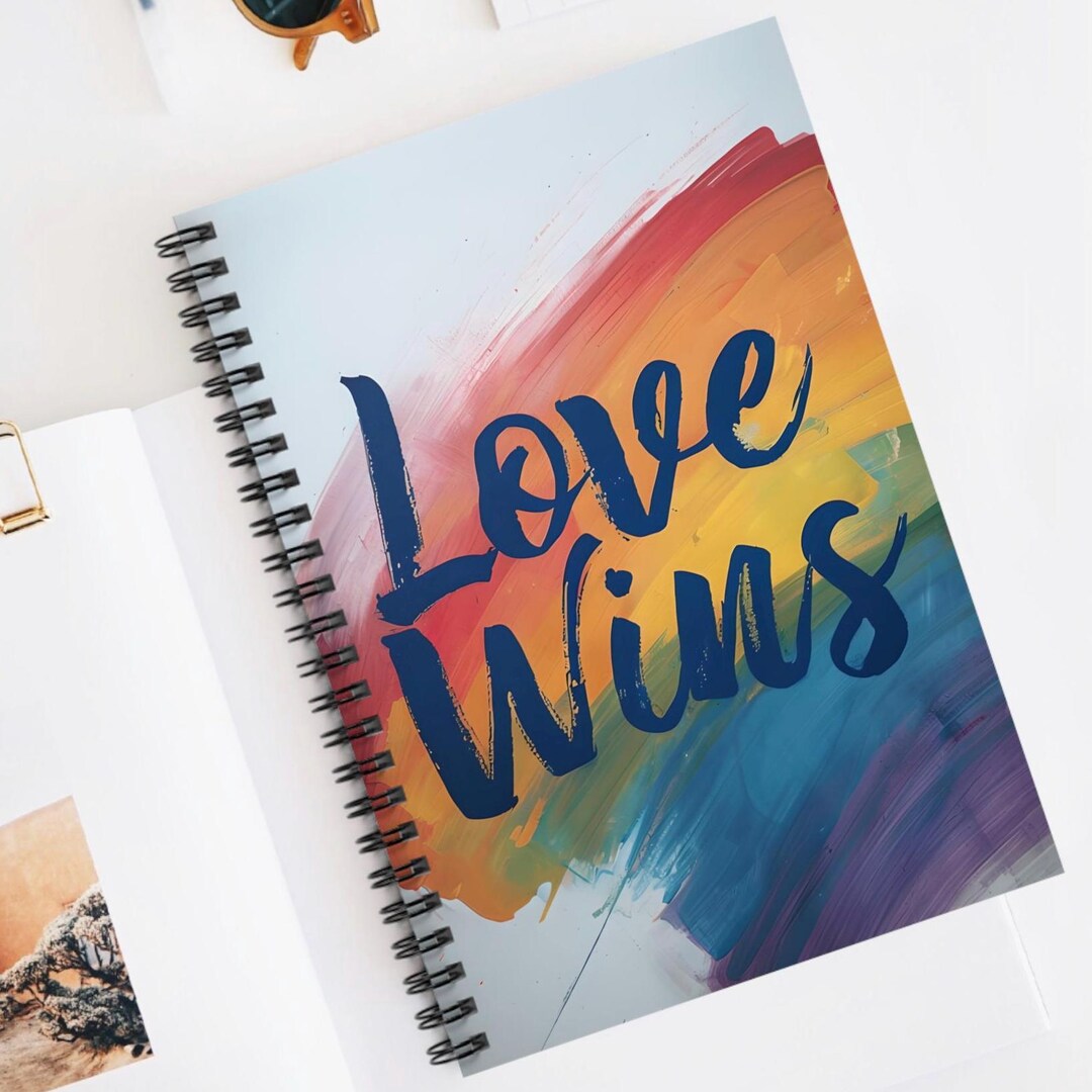 Love Wins Spiral Notebook: Rainbow Pride LGBTQ+ Journal - Etsy