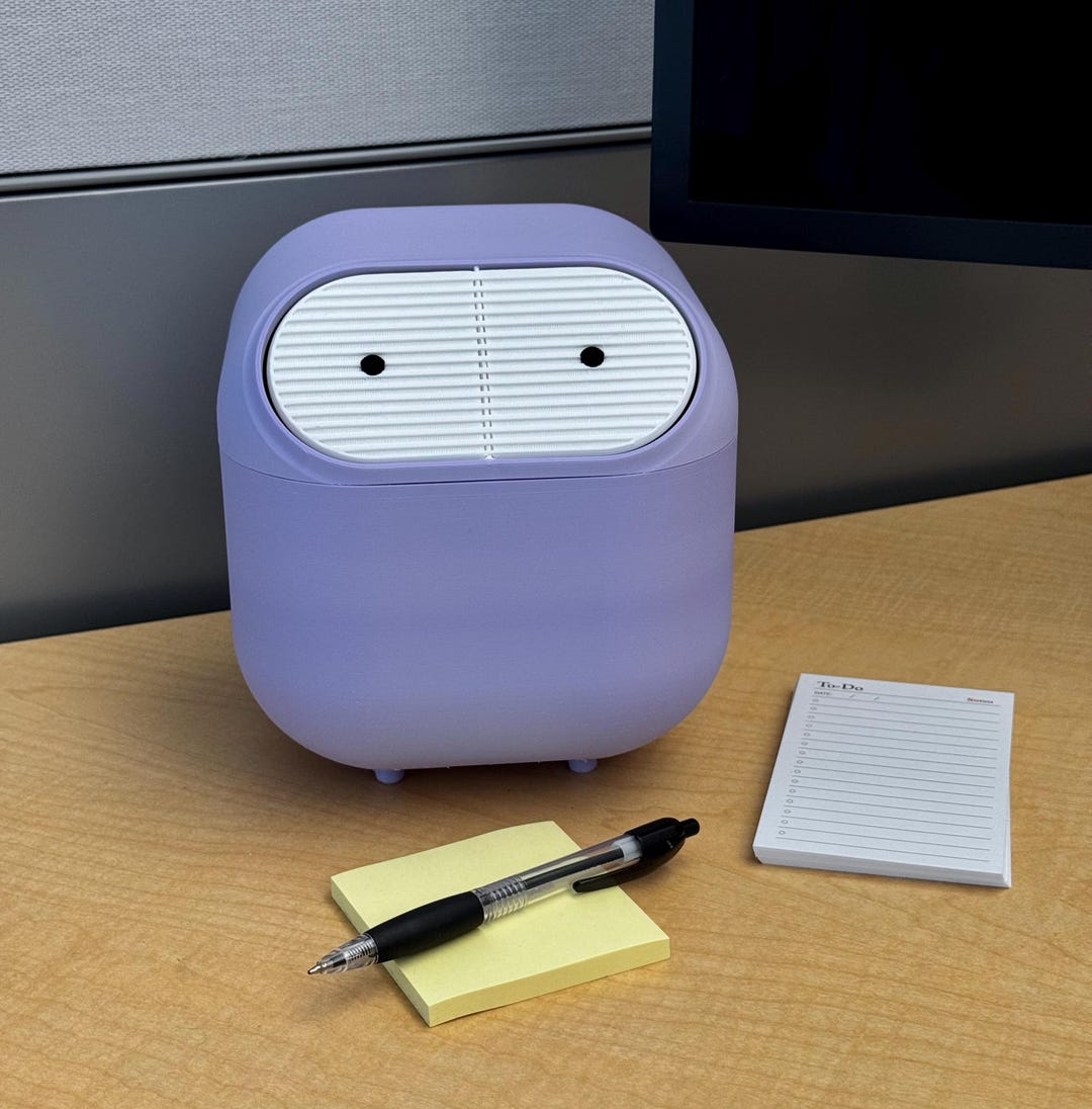 Mini Swing-top Desk Trash Can Compact, Customizable Color Waste Bin for ...