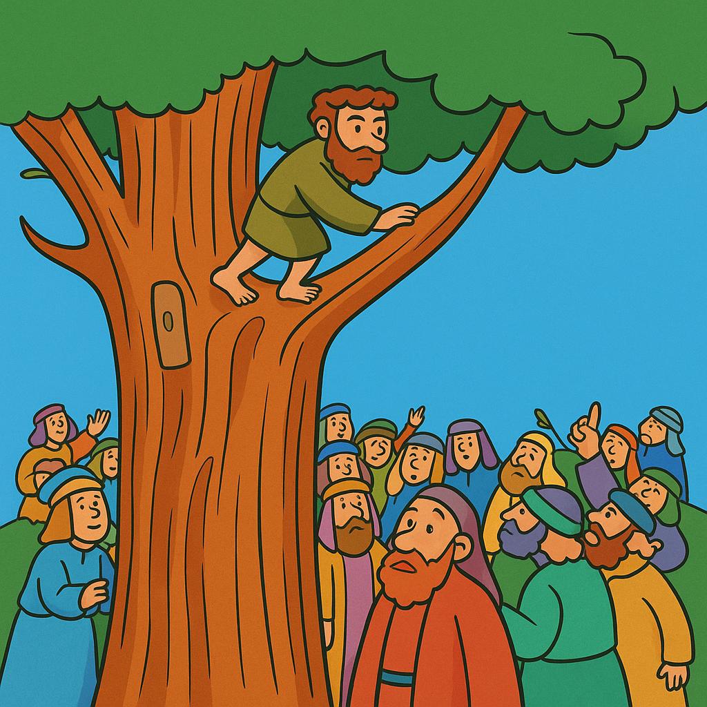 Zacchaeus Climbs a Tree - Colouring Page - Etsy