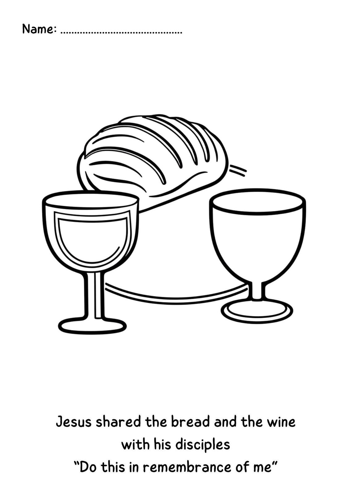 Communion - Colouring Page - Etsy