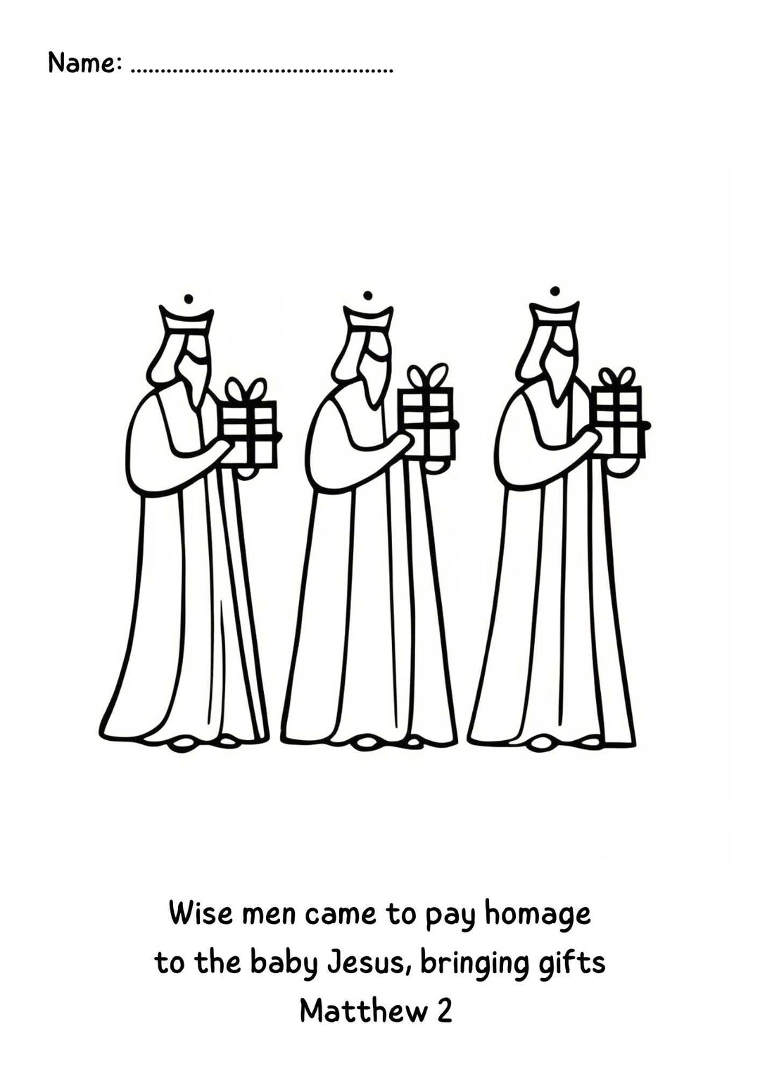 The Magi Travel to Jesus - Colouring Page - Etsy