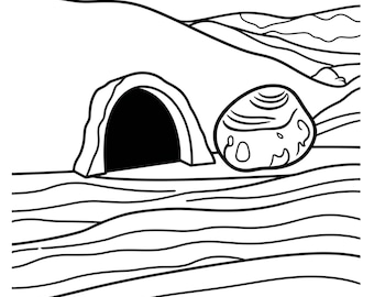 The Empty Tomb - Colouring Page - Etsy