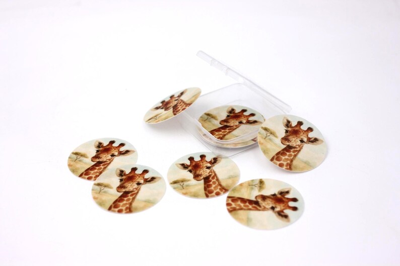 10 Safari Giraffe Edible Cupcake/ Cookie/drink Toppers, Edible Wafer ...