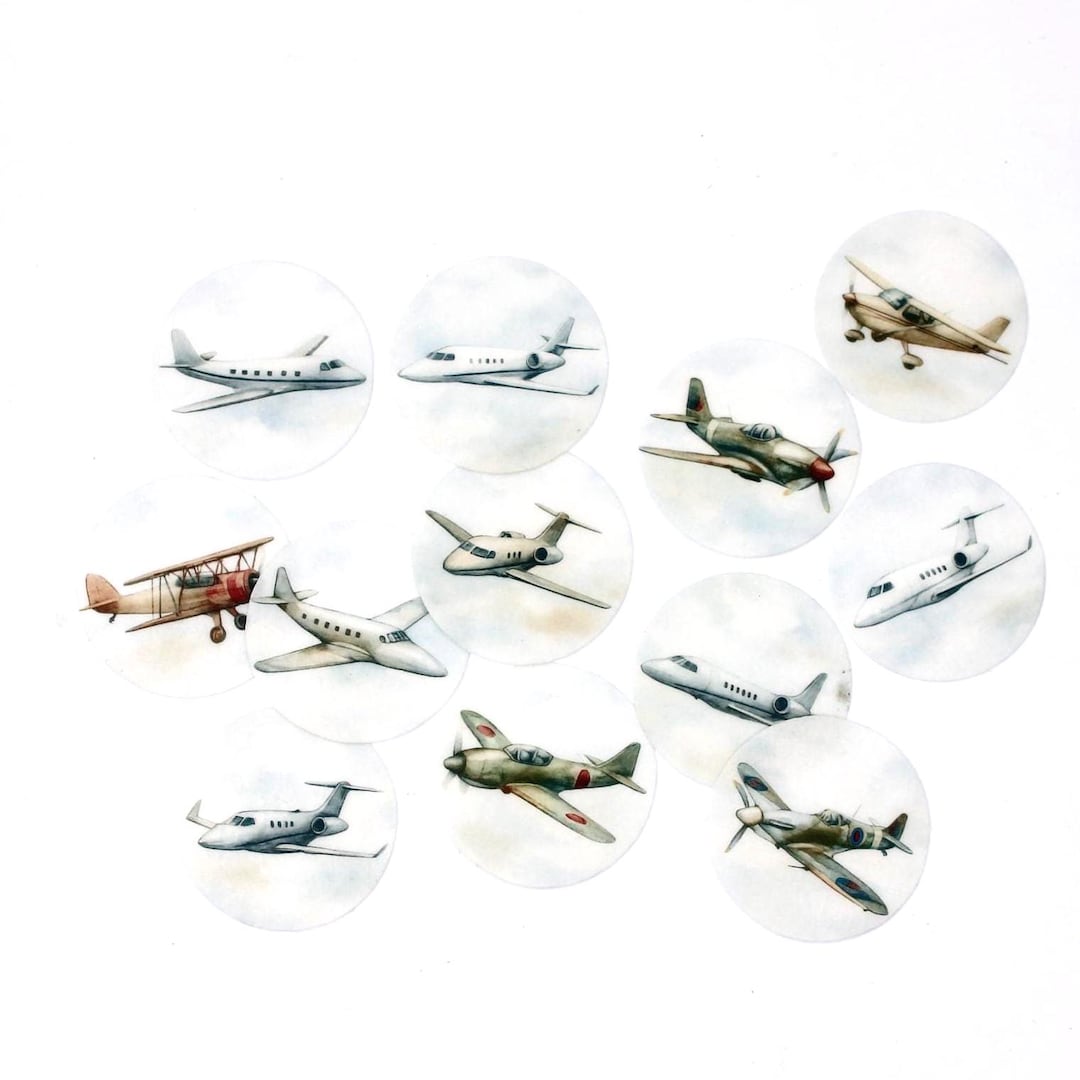Airplane & Jet Toppers –pre-cut Edible Wafer Paper Designs (10pc ...