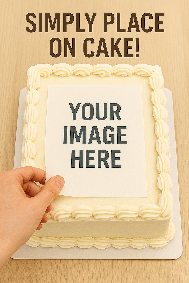 Custom Photo Edible Image Sheet | 8x11 Uncut Wafer Paper | Personalized ...