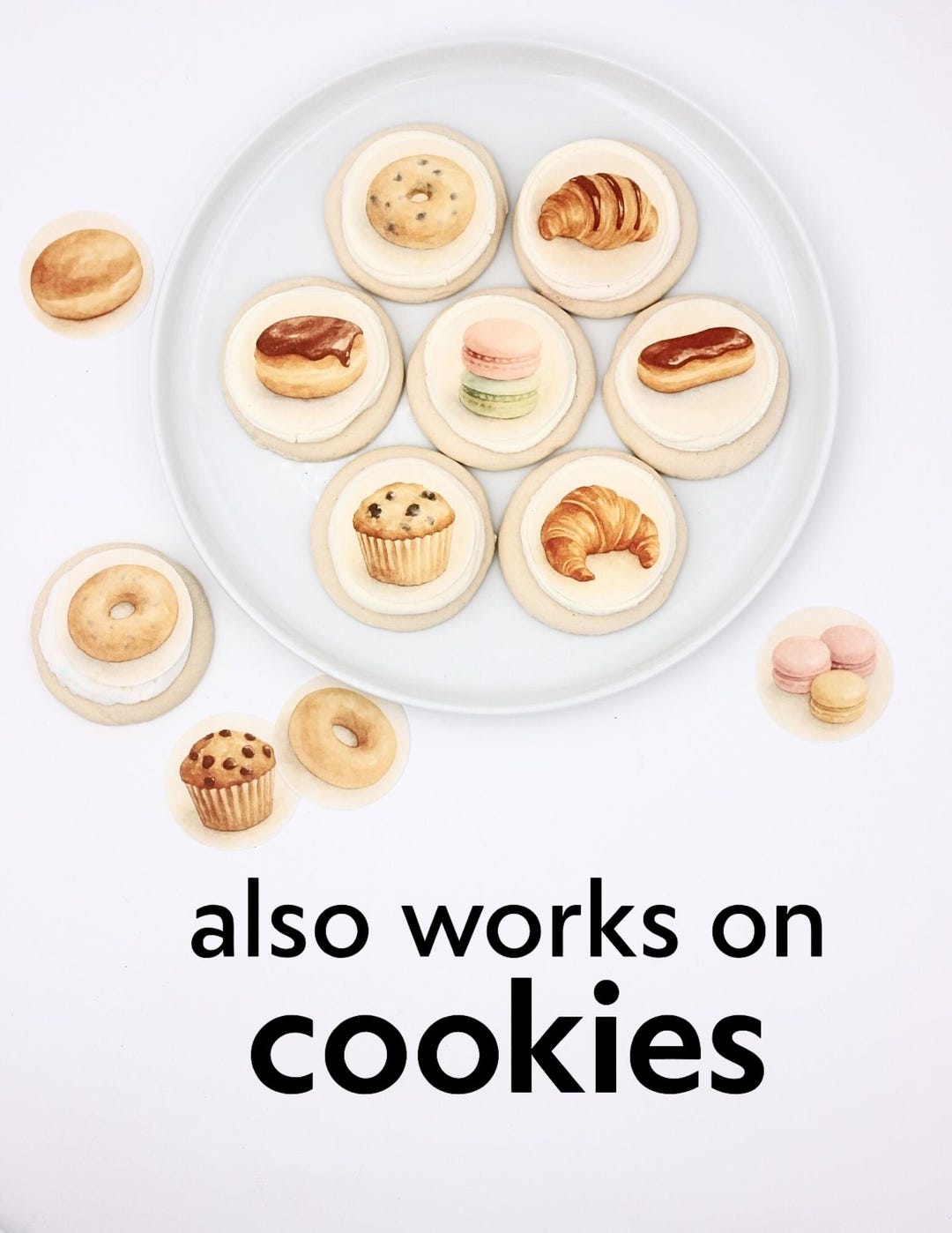 10 Bakery Theme Cupcake Toppers: Pastries for Brunch Party - Etsy