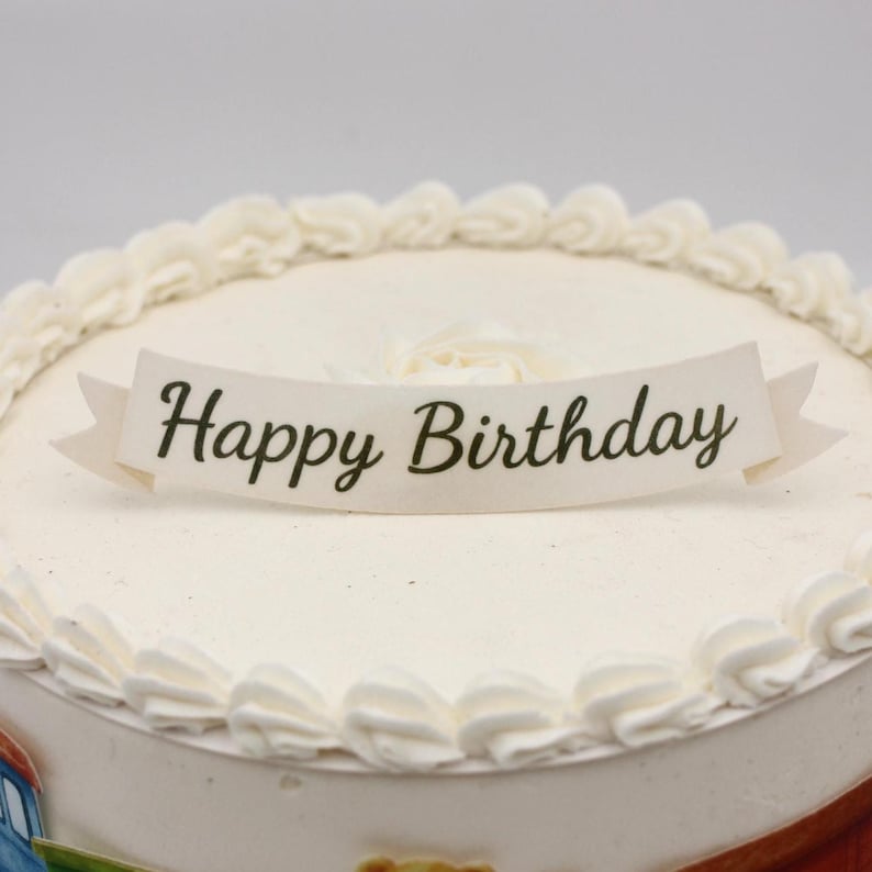 One Edible Cake Banner – Pre-cut Wafer Paper 1 6" Banner - Etsy