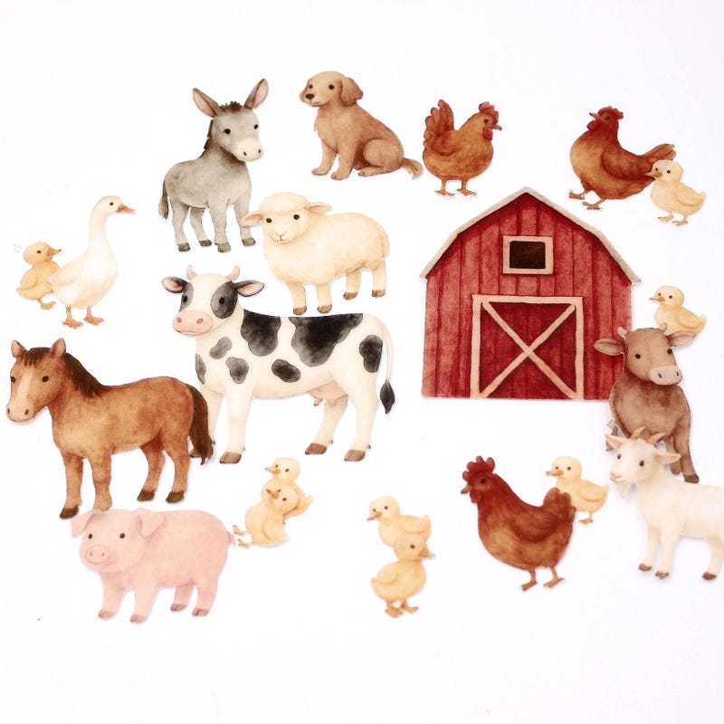 Edible Cake Farm Animals - Etsy