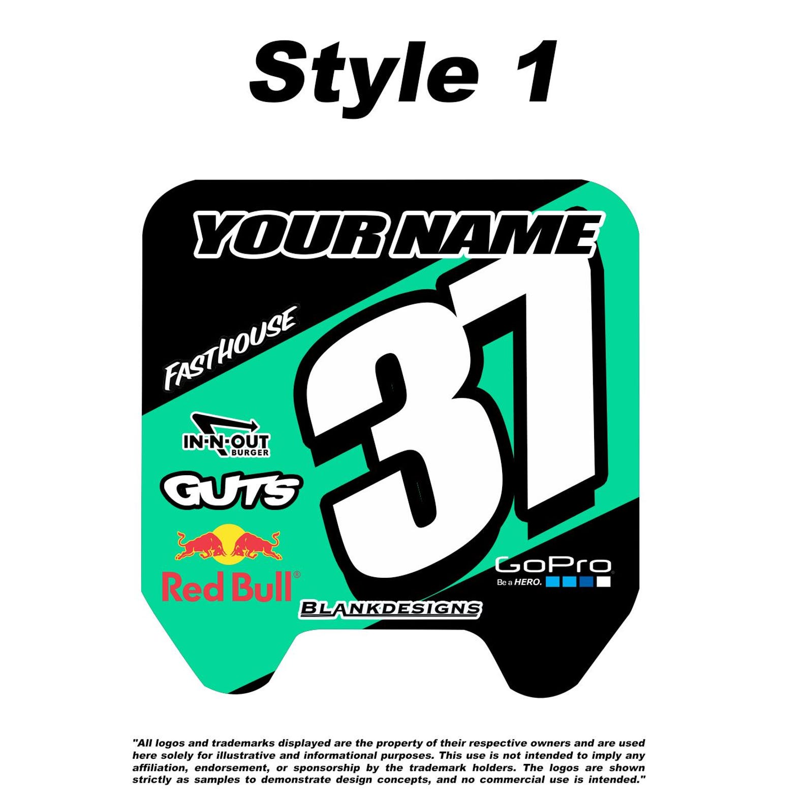 Universal E-bike Custom Number Plate AND Custom Decal for Surron, Super ...