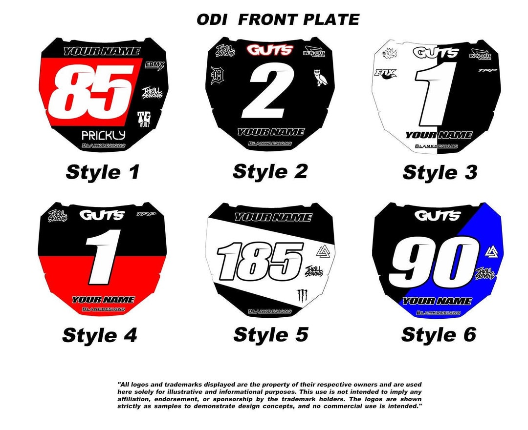 ODI / E-bike Custom Front Plate Decal - Etsy Australia