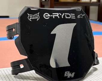 Universal E-bike Custom Number Plate AND Custom Decal for Surron, Super ...