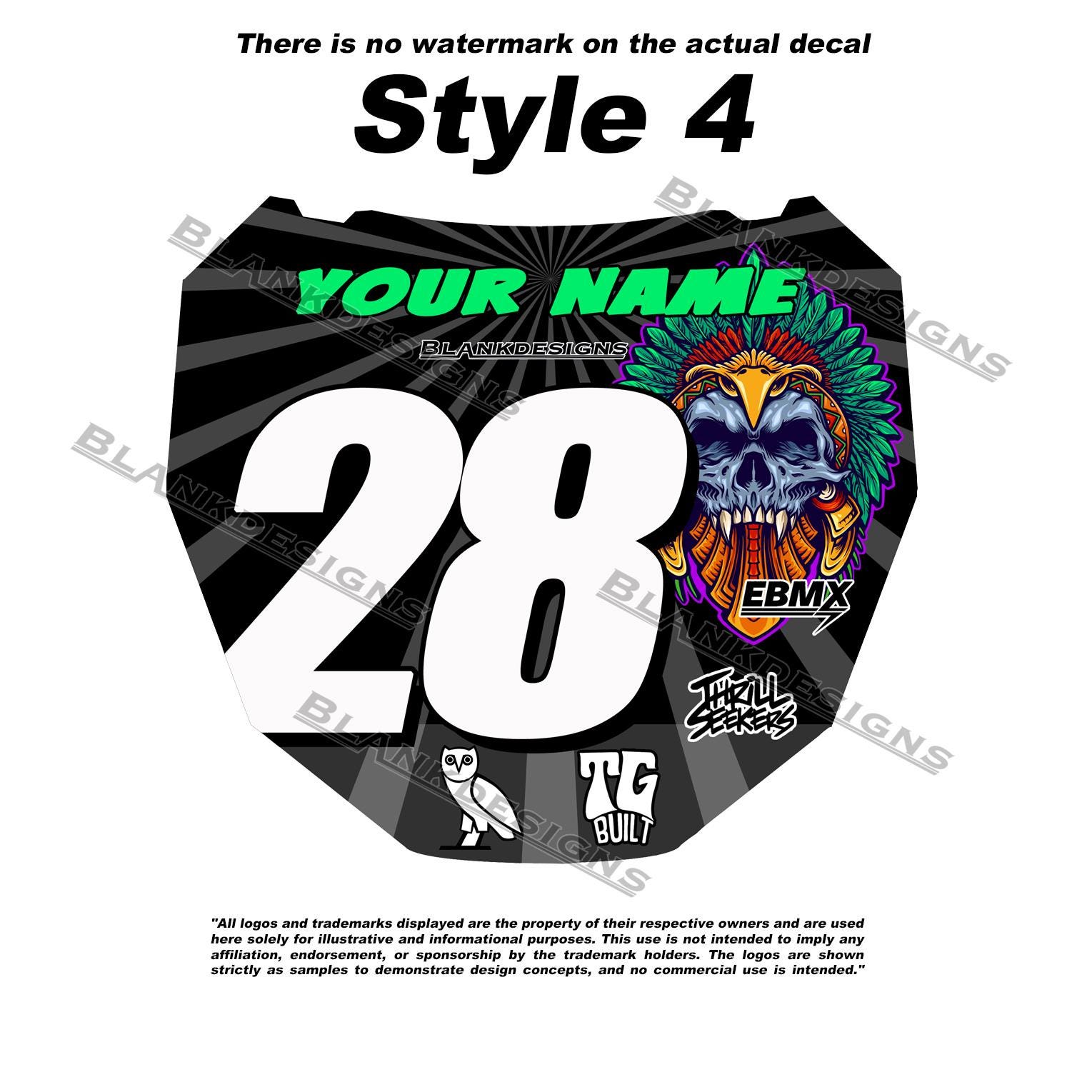 ODI / E-bike Custom Front Plate Decal (group 2) - Etsy