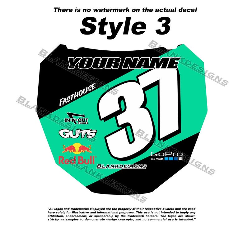 ODI / E-bike Custom Front Plate Decal group 2 - Etsy