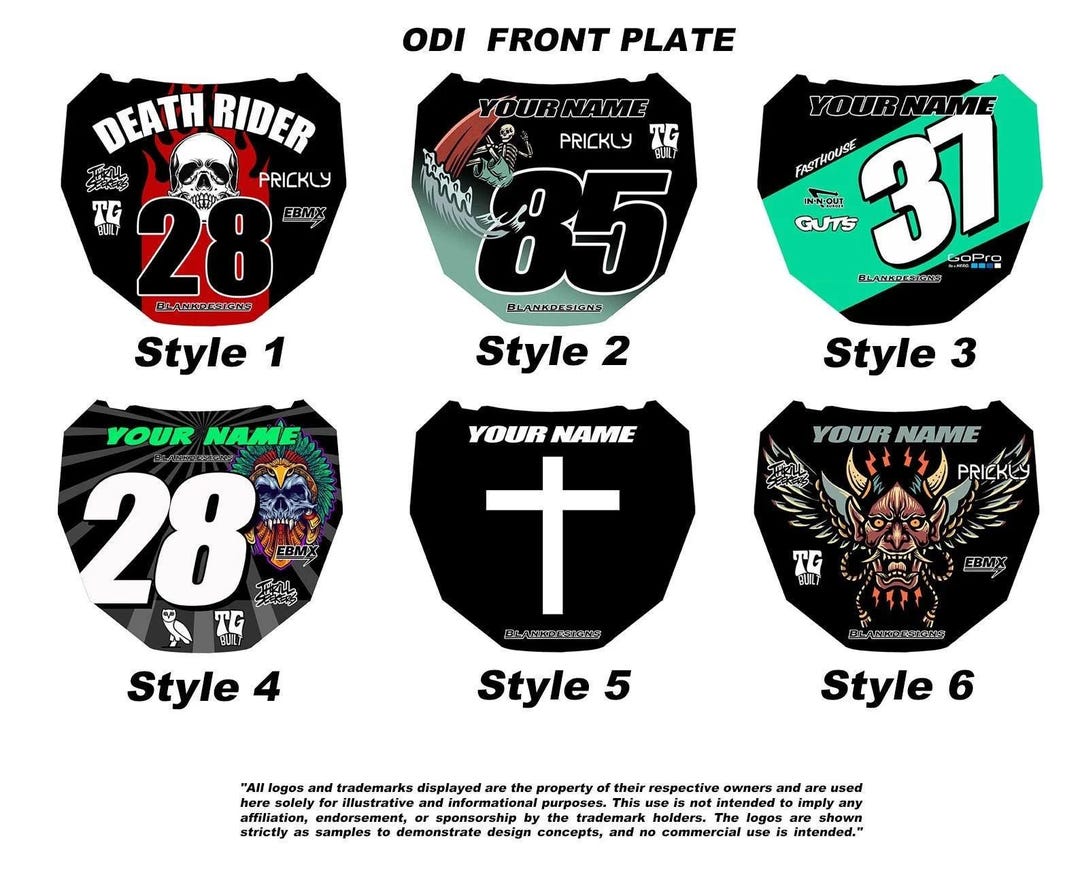 ODI / E-bike Custom Front Plate Decal (group 2) - Etsy