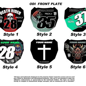 ODI / E-bike Custom Front Plate Decal (group 2) - Etsy