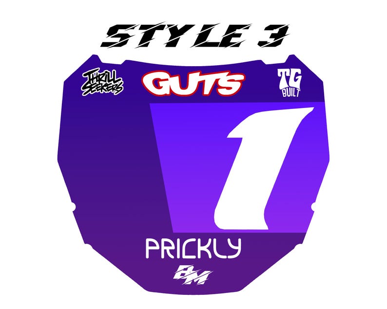 Custom Gradient ODI Number Plate Decal – Personalized Name, Number and ...