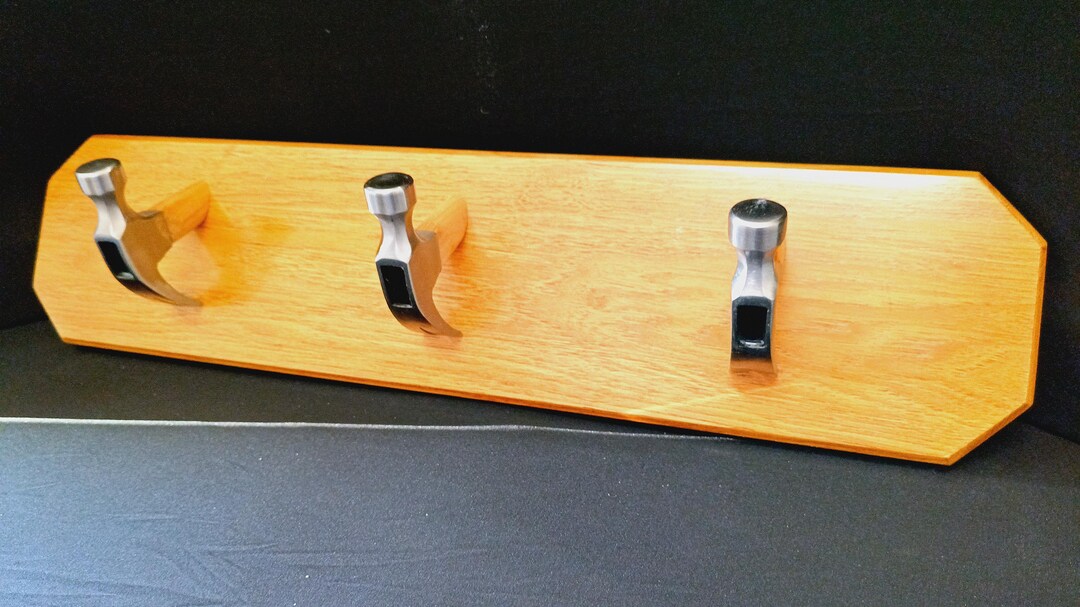 Triple Hammer Coat/robe/hat/towel Hooks - Etsy
