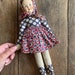 Antique 1920's Polish Papier Mâché Doll / Vintage Paper Mache Polka Dot ...