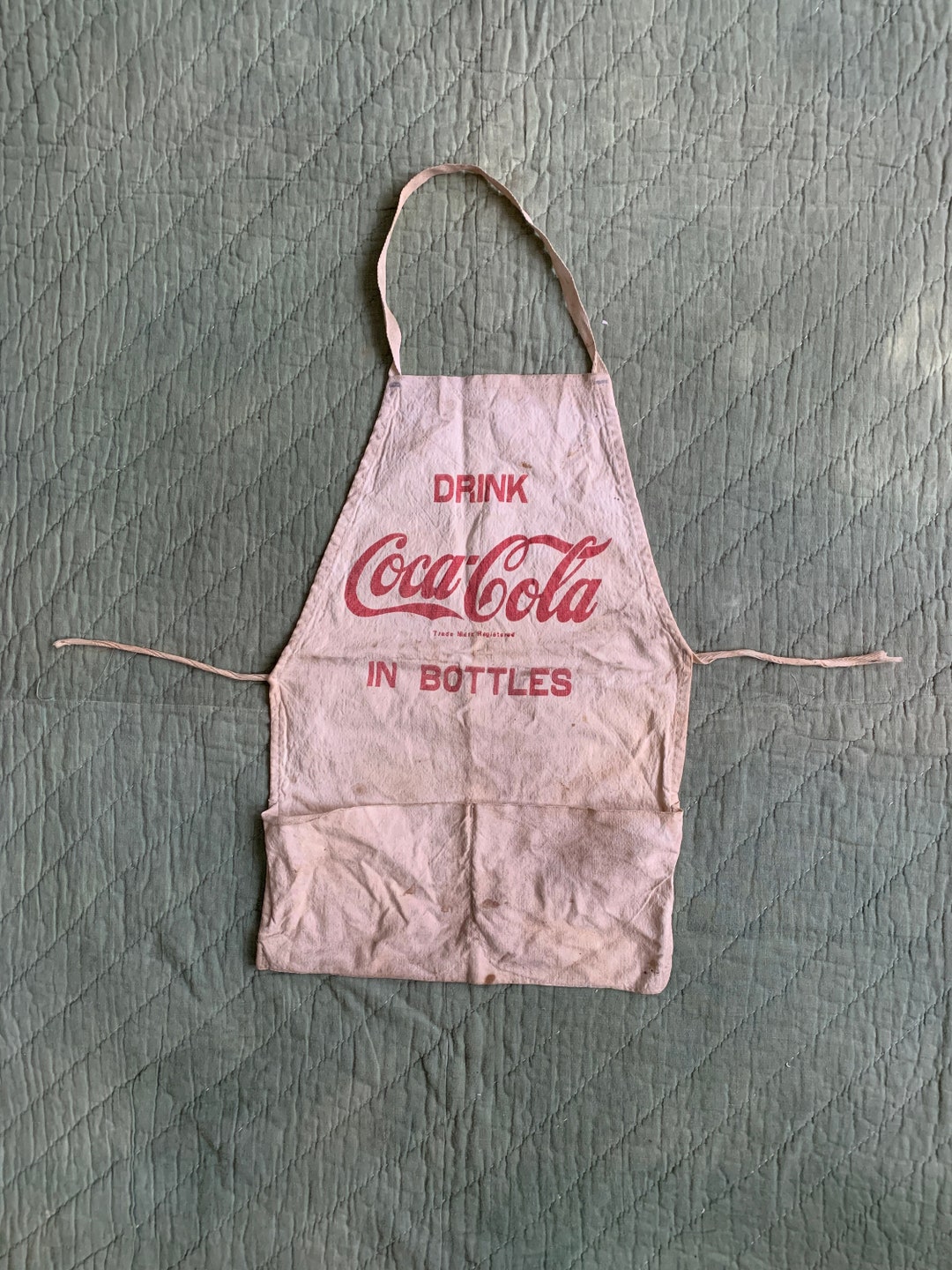 Vintage Coca-cola Advertising Apron / 50’s 1950s Coke Ad “drink Coca ...