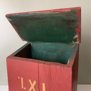 1930s-1940s Antique I.X.L. Milk Box / 30’s 40’s Primitive Hand Painted ...